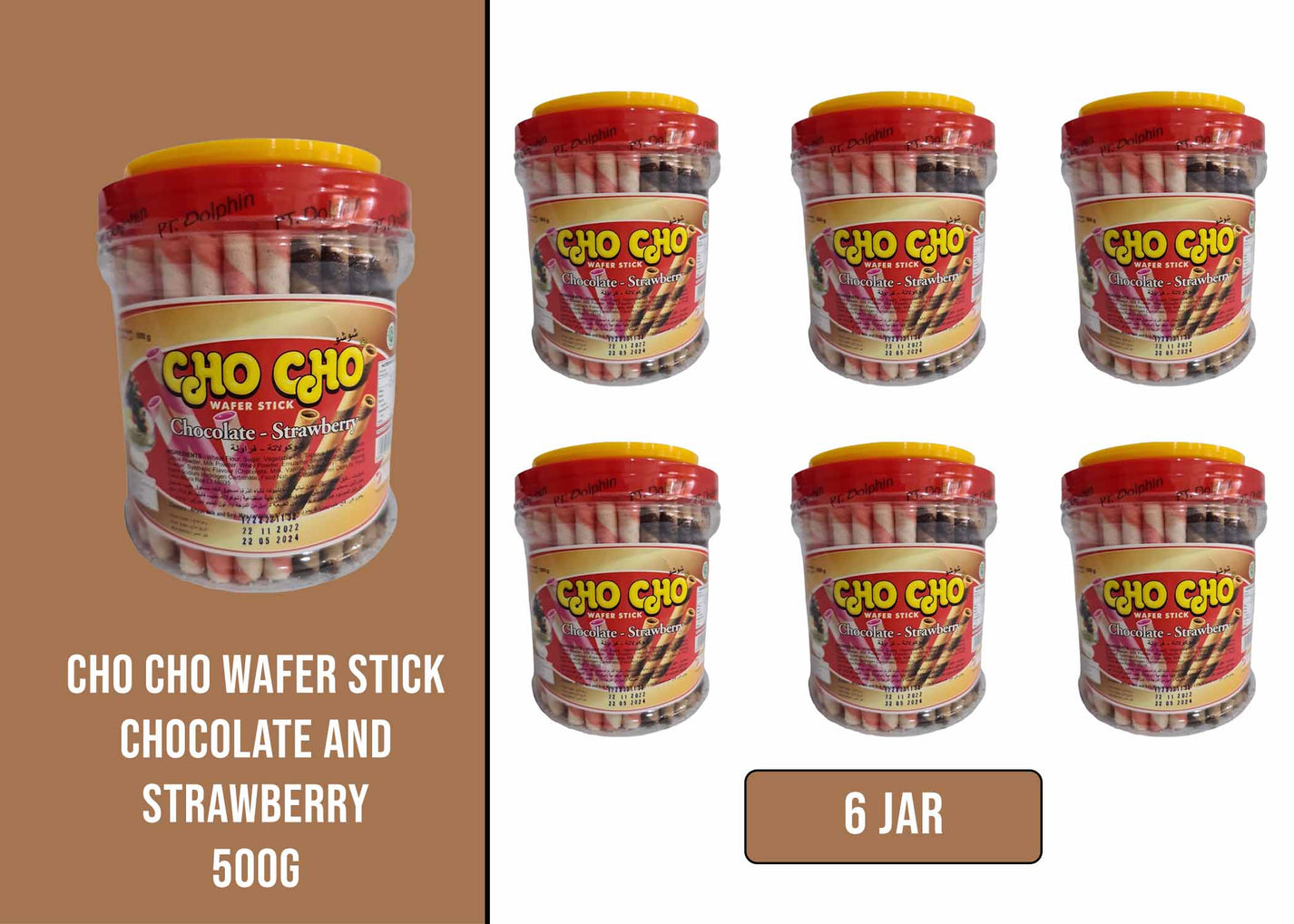 CHOCHO wafer stick chocolate Strawberry 500gr – alphaoriental
