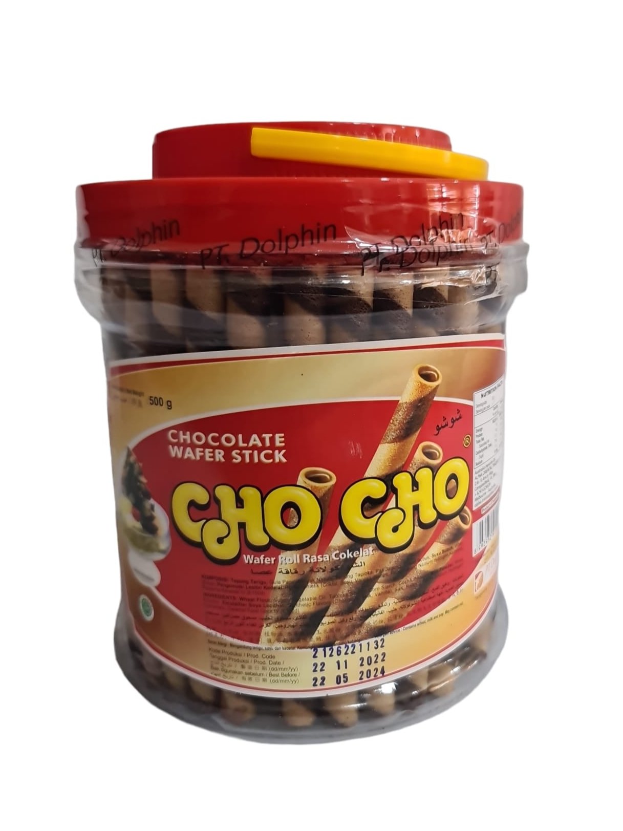 CHO CHO WAFER STICK CHOCOLATE 6 JAR X 500G – alphaoriental